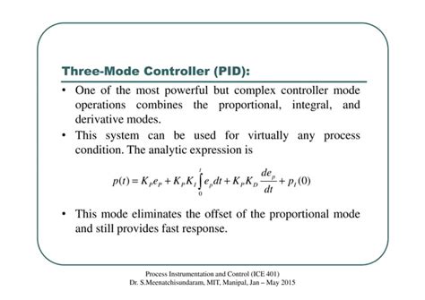 Class Effect Of Kp Ki Kd And Pid Control Mode PDF Physics Science