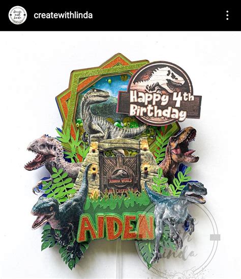 Dinosaur Shaker Cake Topper Birthday Cake Topper Artofit
