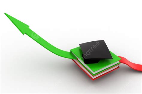 Transformation Of 3d Arrow Graph After Education Graph Transsformed Education Photo Background