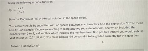 Solved Given The Following Rational