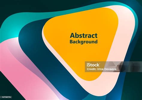 서로 겹치는 둥근 삼각형의 추상 배경 기하학적 트렌디 템플릿입니다 벽지 배너 엽서 책 일러스트 착륙에 대 한 벡터 그림 0명에 대한 스톡 벡터 아트 및 기타 이미지 Istock