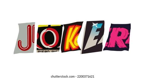 Joker Vector Colorful Punk Style Typography Stock Vector Royalty Free