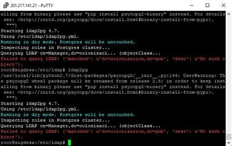 failed to query ldap { matched u dc dc desc u no such object } · issue 205