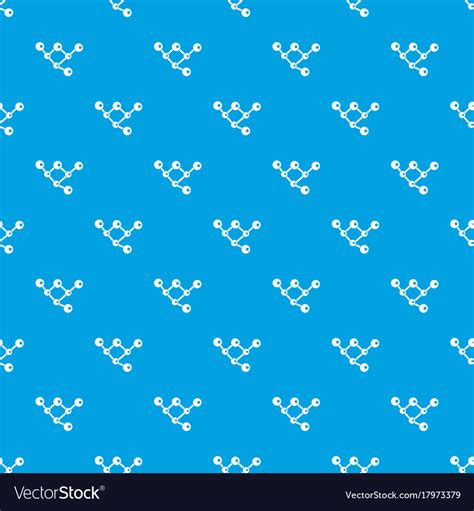 Molecule Structure Pattern Seamless Blue Vector Image