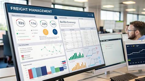 Freight Management Dashboard Displaying Data Analytics Metrics And