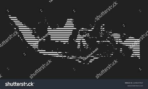 Template Indonesia Map White Horizontal Lines Stock Vector Royalty Free 2248147927 Shutterstock