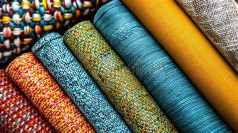 Bird S Eye View Of Overlapping Fabric Layers Showcasing Diverse Textures And Vibrant Colors