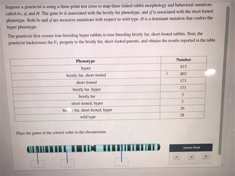solved suppose a geneticist is using a three point test