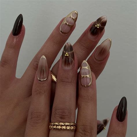Pin By Klo On Nail Designs Gel Nails Brown Nails Simple Nails