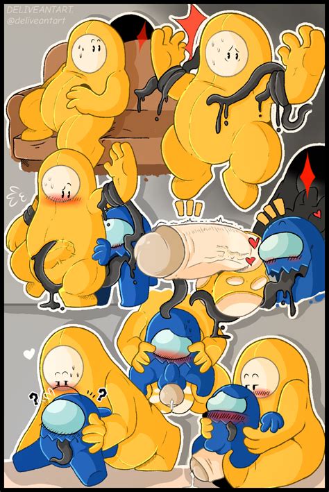 Rule 34 4 Fingers Among Us Astronaut Big Penis Big Testicles Blue