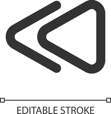 Fast Reverse Button Pixel Perfect Linear Ui Icon Music Player Bar Playing Multimedia File Gui