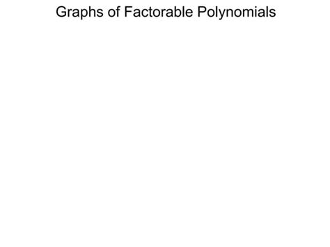 13 Graphs Of Factorable Polynomials X Ppt