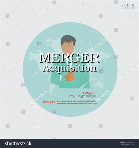 Vektor Stok Merger Acquisition Concept Merger Acquisition Man Tanpa Royalti