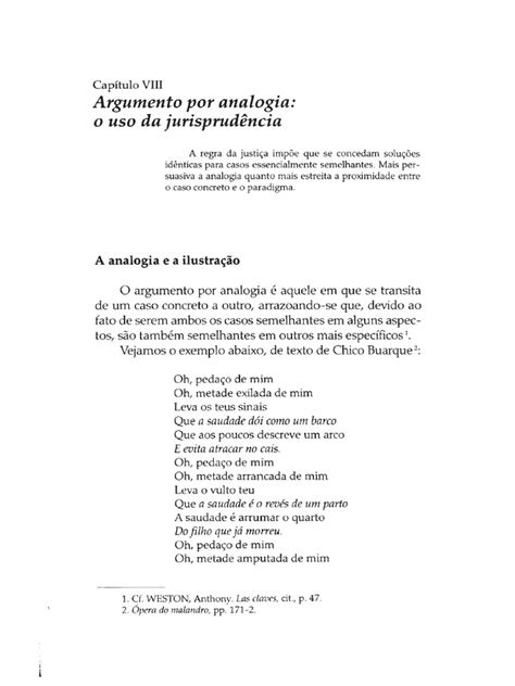 Argumento De Analogia Pdf Jurisprudência Analogia