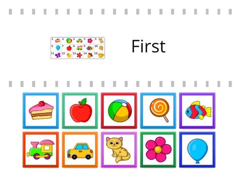 Ordinal Numbers With Objects Find The Match