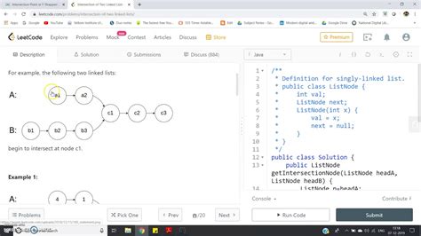 Intersection Point In Y Shapped Linked Lists Java Hashset Youtube