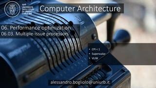 CArcMOOC 06 03 Multiple Issue Processors PPT