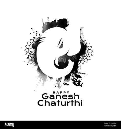 Happy Ganesh Chaturthi Cultural Background With Grungy Effect Vector