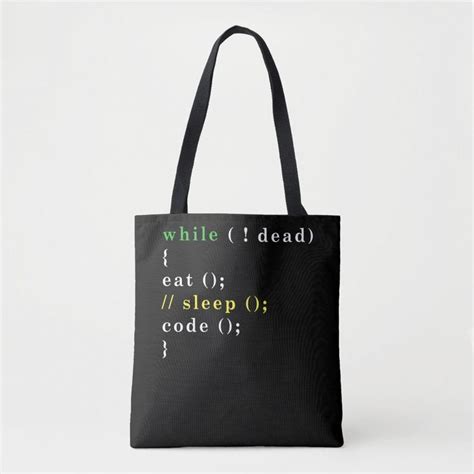 Computer Science Python Programmer Eat Code Sleep Tote Bag Zazzle In