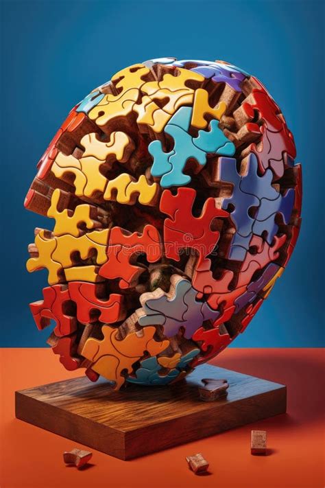 Puzzle Pieces Forming A Brain Representing Problem Solving Stock Illustration Illustration Of
