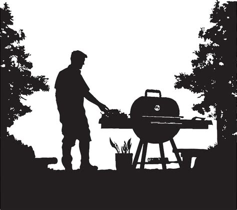 Premium Vector Flame Fusion Man Grilling Vector Logo Vector Grill