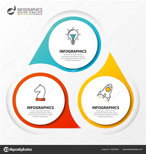 Infographic Template With 3 Options Business Concept Stock Vector By