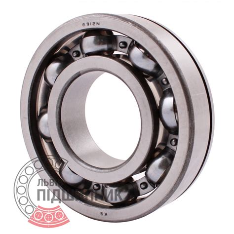Bearing 6312 N [China] Open ball bearing with snap ring groove on outer ...