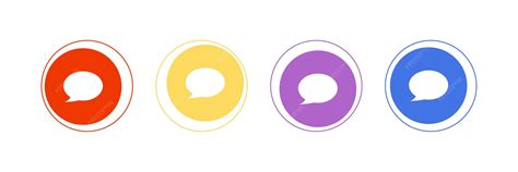 Premium Vector Chat Message Icons Different Colours Symbol And Button Of Chat Message Lower