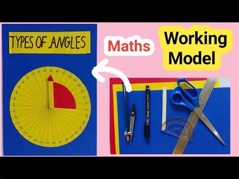 Types Of Angles Maths Working Model TLM Projects School Project YouTube