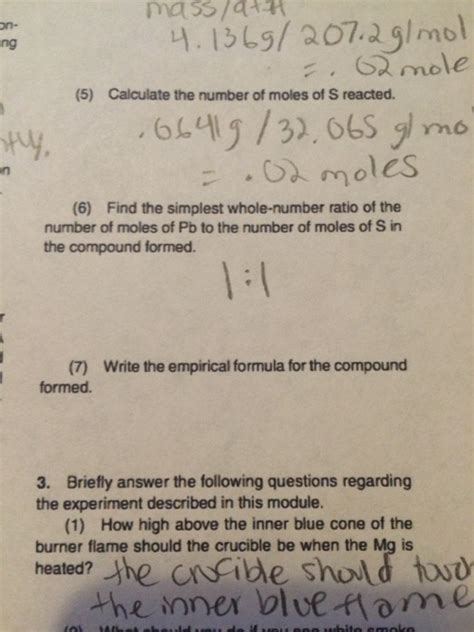 Calculate The Number Of Motes Of S Reacted Find The