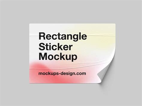 Sticker Mockups Collection Rectangle Mockups Design