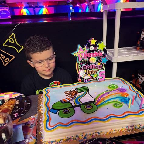 Roller Skate Cake Topper Glow Birthday Party Neon Cake Topper Disco Cake Topper 80s Cake