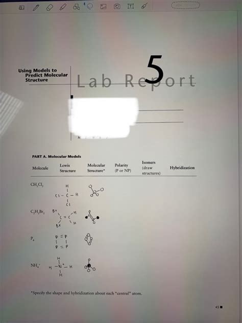 solved using models to predict molecular structure lab report part
