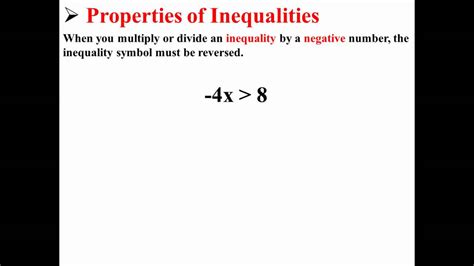 Multiplication And Division Properties Of Inequalities YouTube