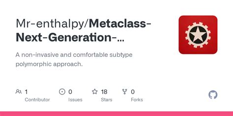 GitHub Mr Enthalpy Metaclass Next Generation Polymorphism In C A