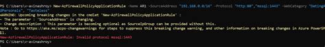 Aznetwork New Azfirewallpolicyapplicationrule Does Not Allow Mssql As The Protocol · Issue
