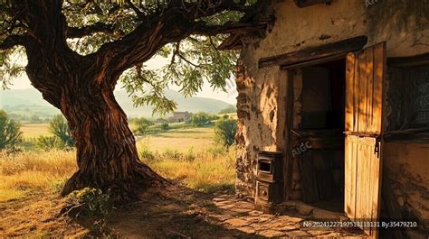 Ai创作图民房大树 大树下的人家 农家树下 大树下小屋 古树乡村 大树下的民居 大树下的小屋 山村古槐 大树与小屋 古树村庄 古树人家 村口古树 村头古树 大树下的木屋 古槐人家nipic