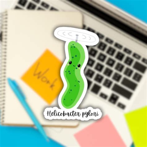 Funny Microbiology Sticker Helicobacter Pylori T For Lab Tech