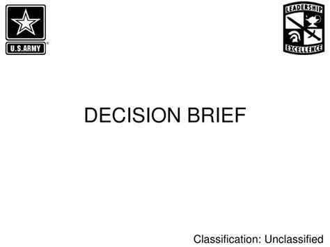 Ppt Decision Brief Powerpoint Presentation Free Download Id6638853