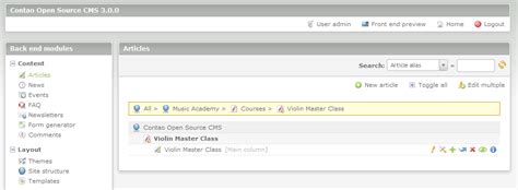 creating a new article id in the contao cms web hosting hub
