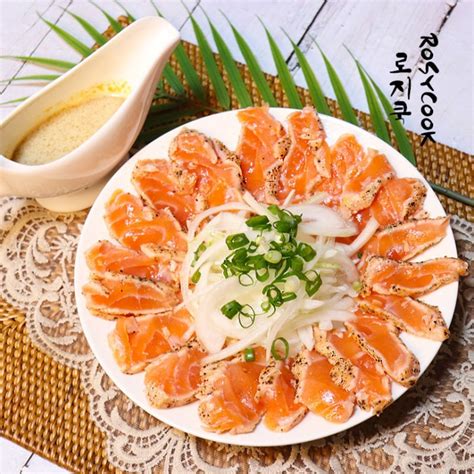 연어 타다끼 다다끼 다타키 생연어 요리 소스 만들기 손님 초대 상차림 음식 홈파티 메뉴 네이버 블로그