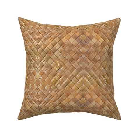 Pattern Lauhala Weave Dark Honey Fabric Spoonflower