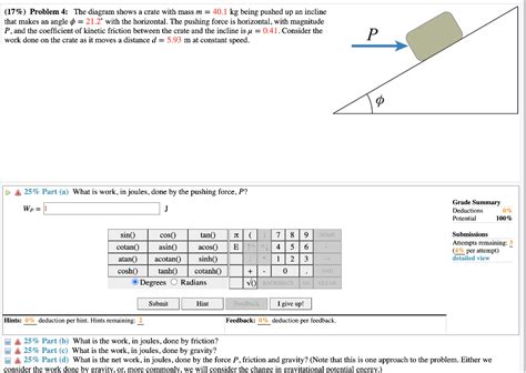 Solved 17 Problem 4 The Diagram Shows A Crate With Mass