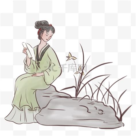 李清照手绘图片 李清照手绘图片素材免费下载 千库网