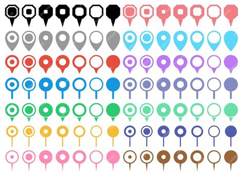 premium vector location pointer pin icon vector set gps location pin