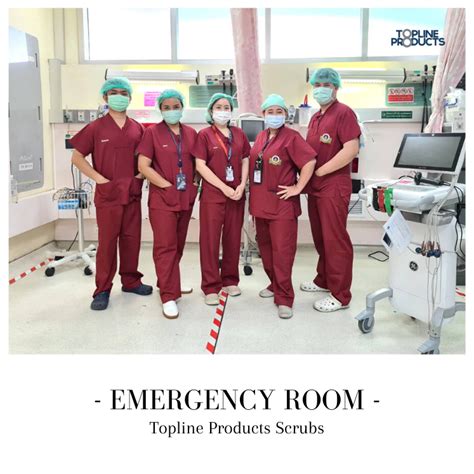 ชุดสครับสีต่างๆ ตามมาตรฐานของโรงพยาบาล ชุดห้องฉุกเฉิน สีแดงเลือดหมู ชุดเจ้าหน้าที่ธนาคารเลือด