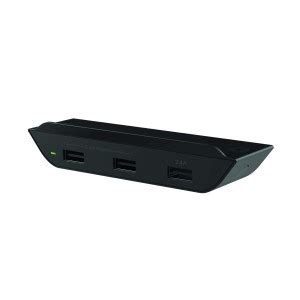 Usb Multi Port Desktop Power Rail W With Usb A Ports In Black Encased