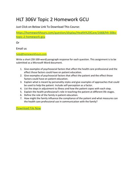 Ppt Hlt 306v Topic 2 Homework Gcu Powerpoint Presentation Free Download Id 11992588