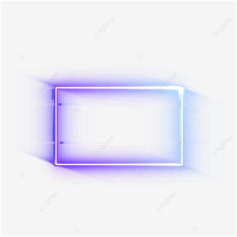 젖빛 유리 네온 테두리 파란색 직사각형 빛 네온 네온 테두리 국경 Png 일러스트 및 Psd 이미지 무료 다운로드 Pngtree