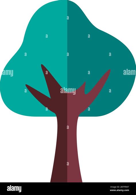 Tree Plant Forest Flat Style Icon Stock Vector Image Art Alamy